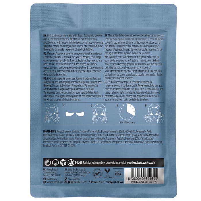 Beauty Pro BeautyPro EYE THERAPY Collagen under eye mask with Green tea ...