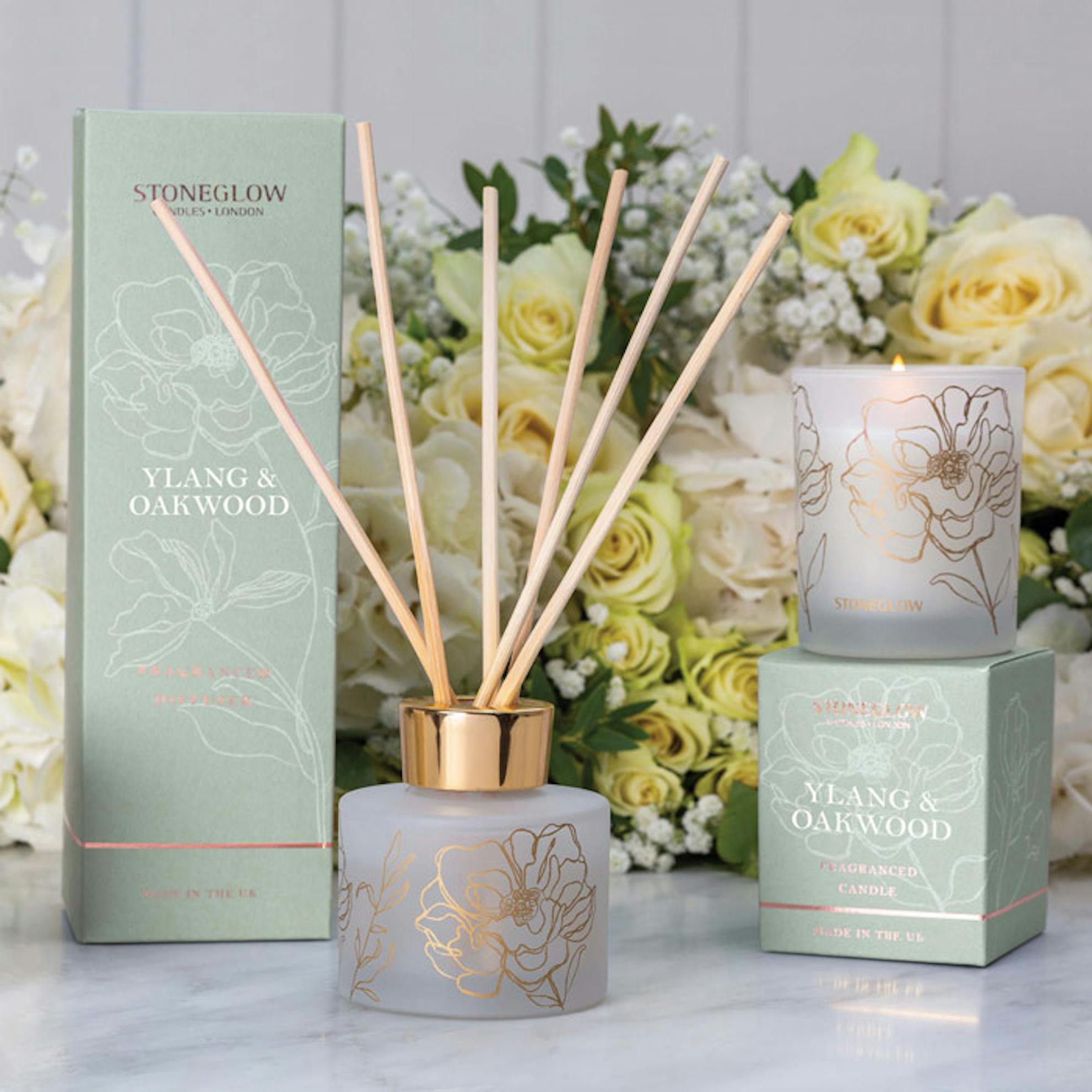 Stoneglow Ylang & Oakwood Reed Diffuser | The Fragrance Shop
