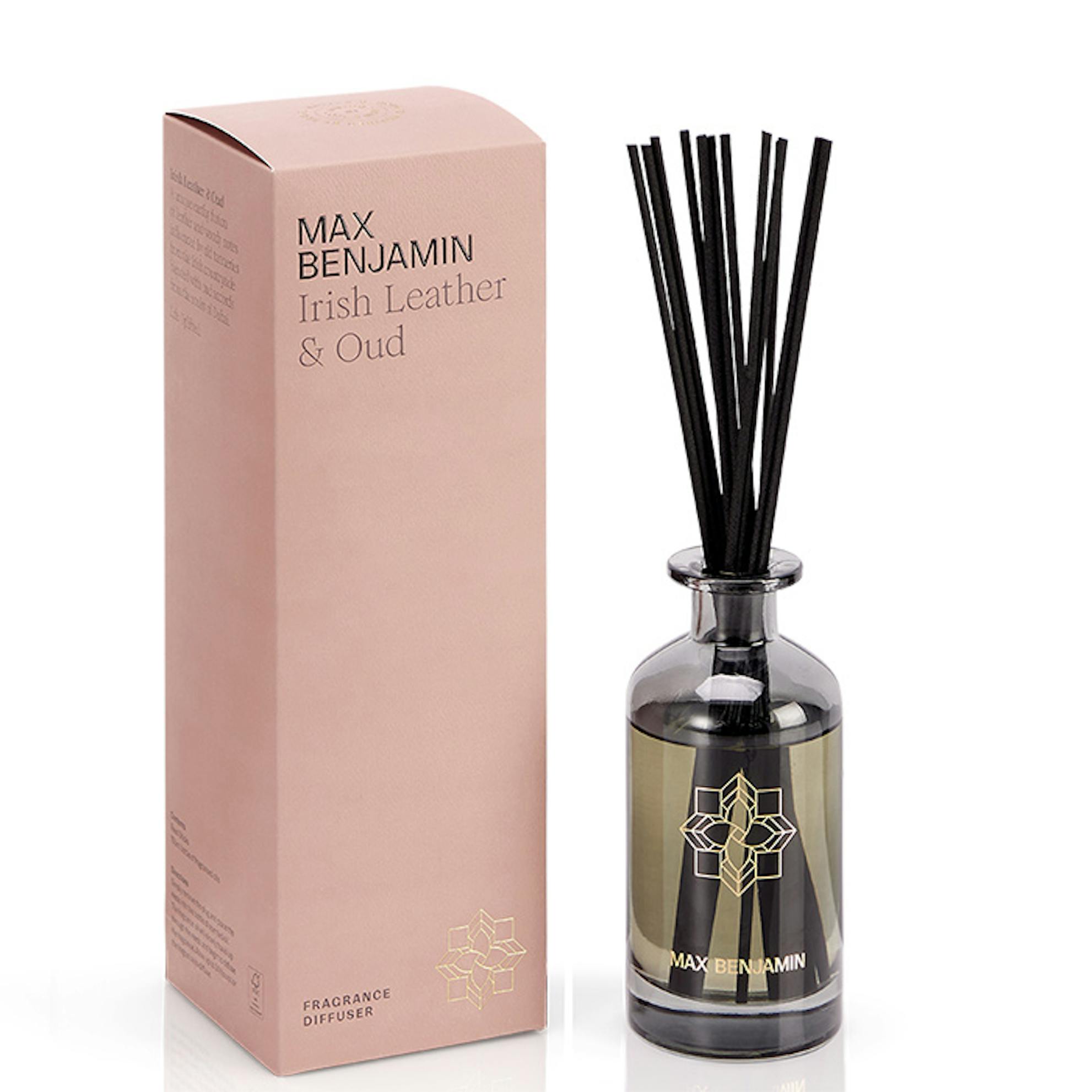 Max Benjamin Irish Leather & Oud Diffuser 150ml | The Fragrance Shop